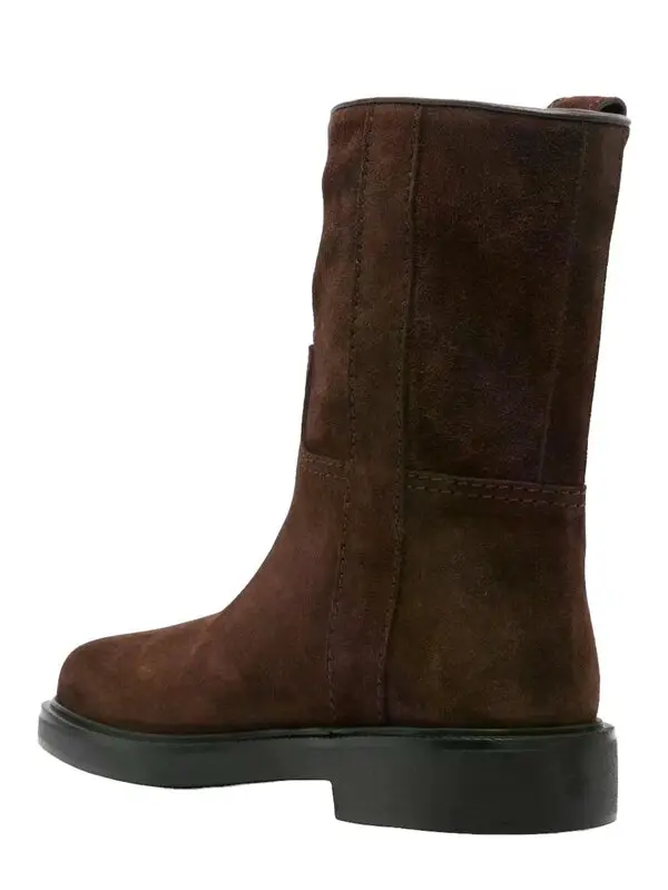 TOD'S T Timeless-plaque Boots - Brown