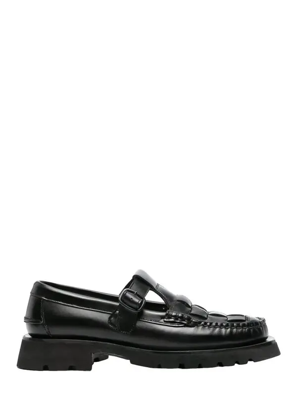 Hereu Soller Sport Leather Loafers - Black