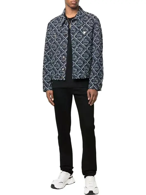 Versace Medusa Head Motif Jeans - Black