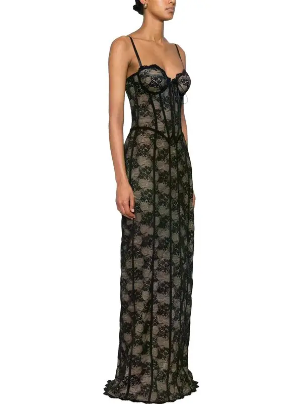 Giuseppe Di Morabito Floral Lace Gown - Black
