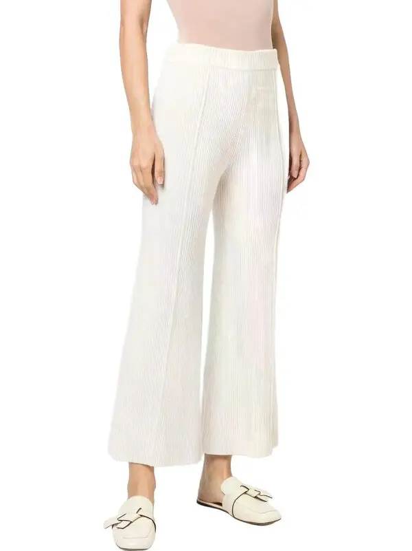 AERON Straight-leg Merino-cashmere Trousers - Neutrals
