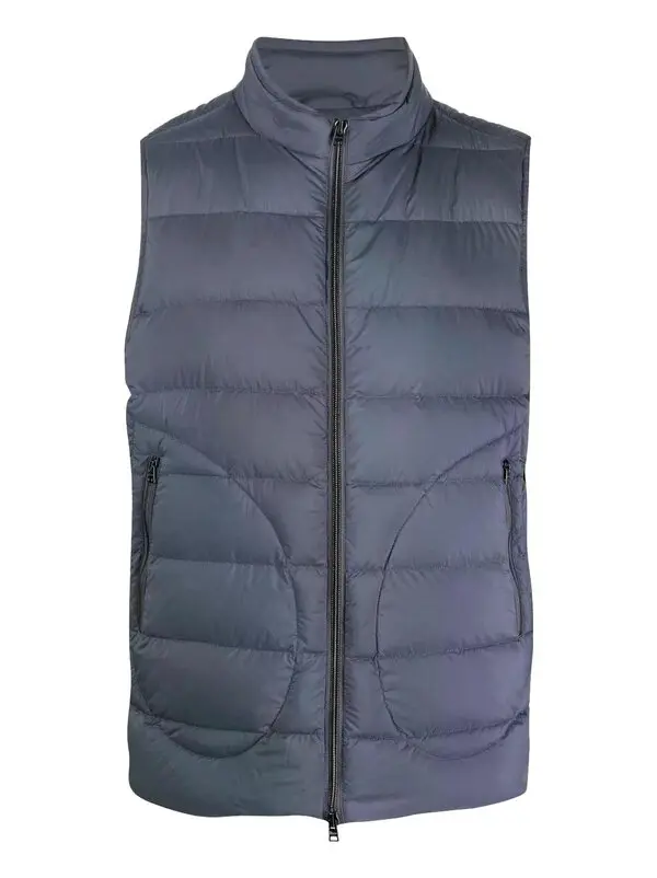 Herno Padded High-neck Gilet - Blue