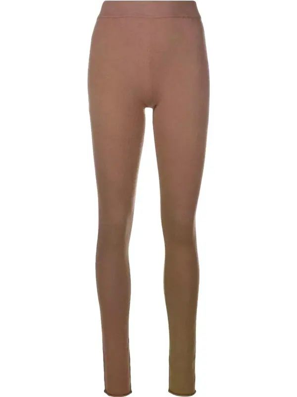 JOSEPH Slim-cut Rolled-cuff Leggings - Brown