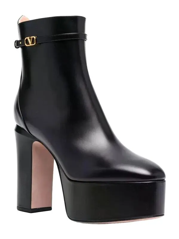 Valentino Garavani Platform Ankle Boots - Black
