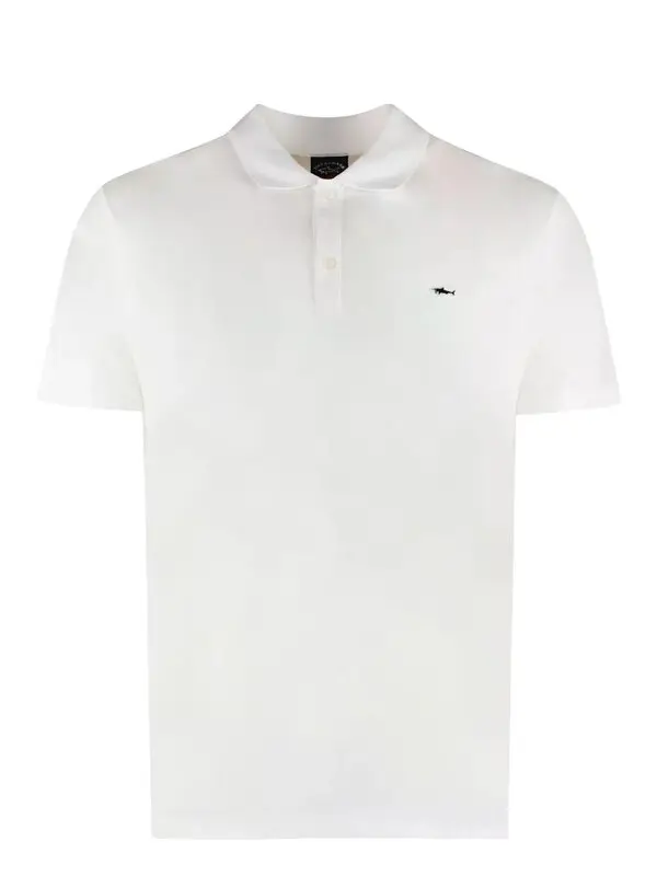 Paul & Shark Logo-embroidered Polo Shirt - White