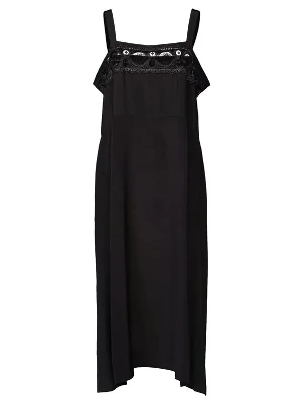 MAISON MARGIELA Embroidered Midi Dress - Black