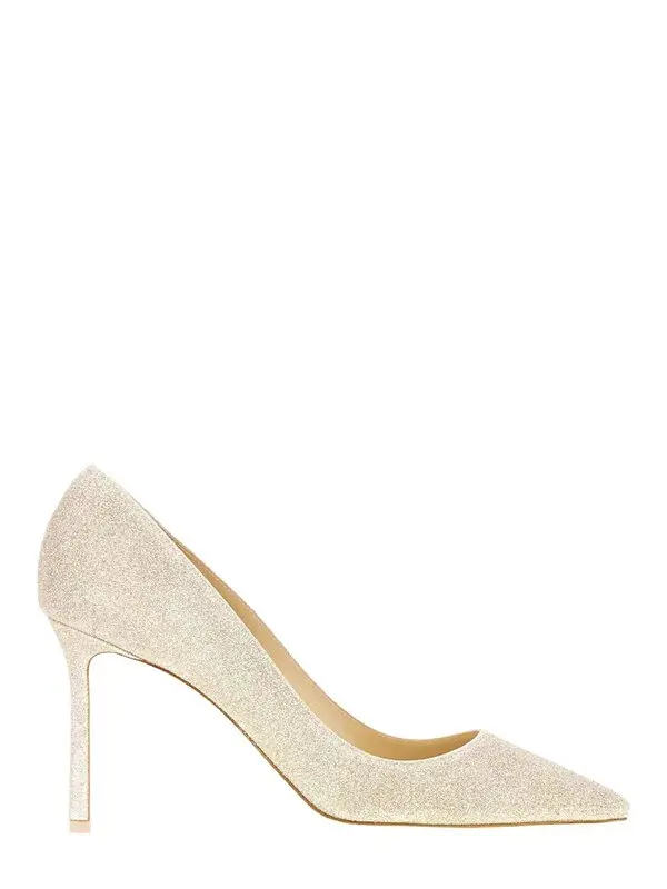 JIMMY CHOO Romy 85mm Glitter Pumps - Silver