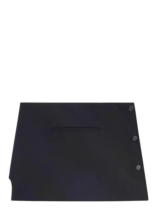COURREGES Oblique Tailored Mini Skirt - Black