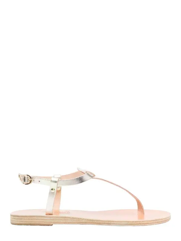 ANCIENT GREEK SANDALS Metallic Leather Open-toe Sandals - Gold