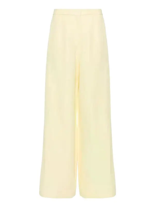 Fabiana Filippi Slub-texture Straight Leg Trousers - Yellow