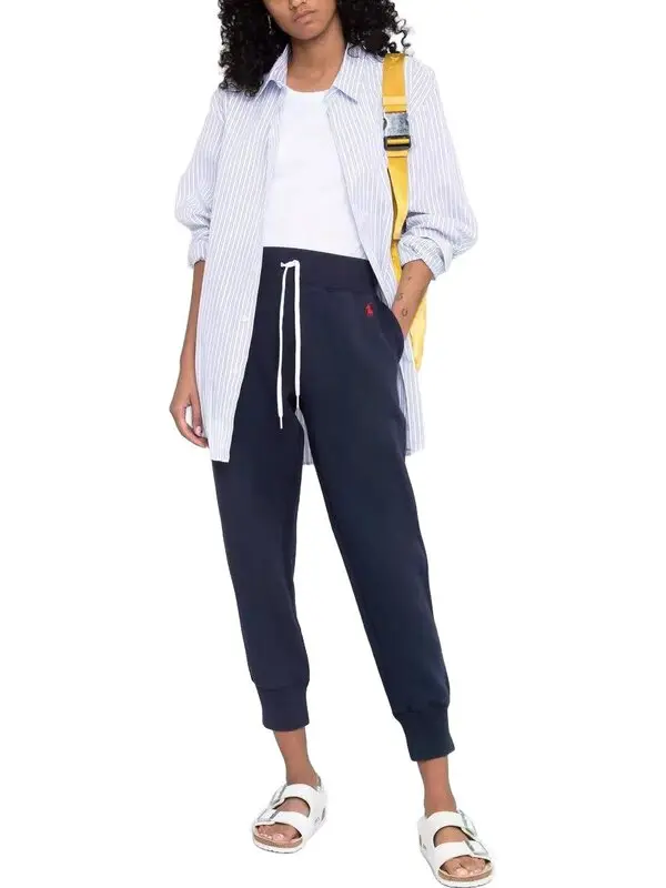 Polo Ralph Lauren Cotton Blend Tapered Track Trousers - Blue