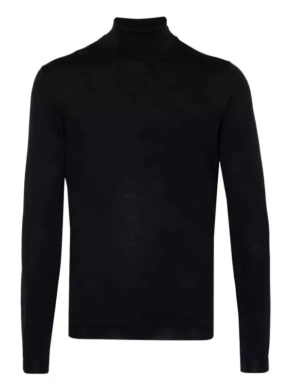 GOES BOTANICAL Merino Wool Fine Knit Turtleneck - Blue