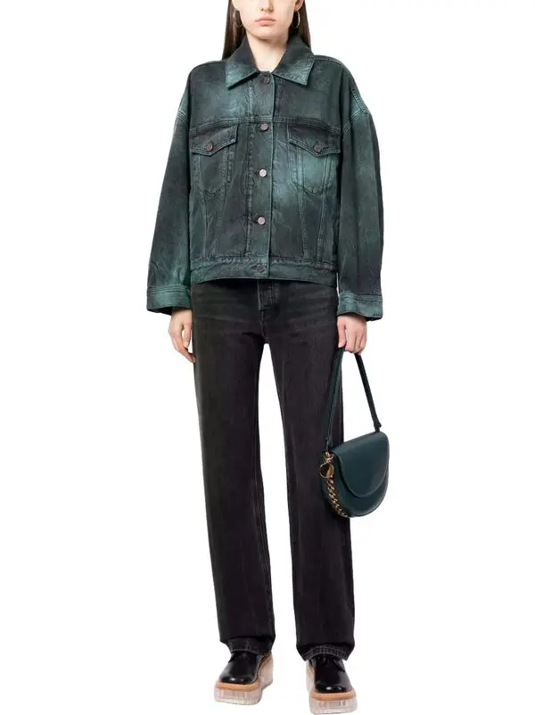 Stella McCartney Tie-dye Oversized Denim Jacket - Blue