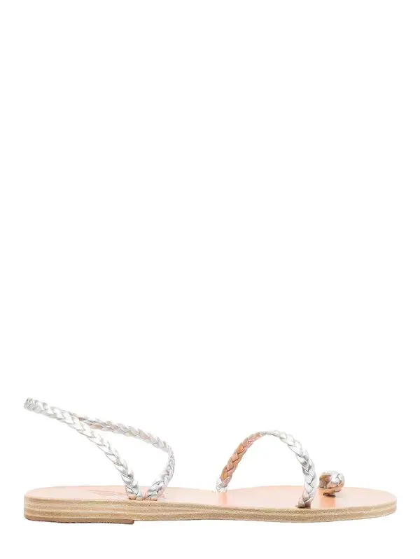ANCIENT GREEK SANDALS Braided Open-toe Sandals - Silver