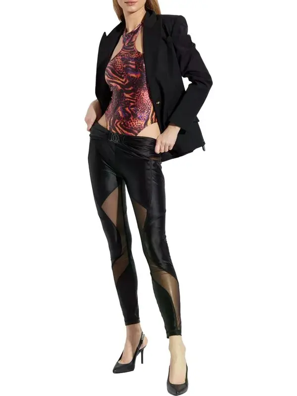 Versace Animal Print Halterneck Bodysuit - Red
