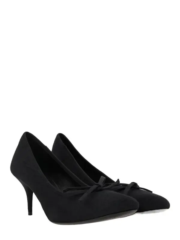 Balenciaga 70mm Leopold Worn-out Satin Pumps - Black