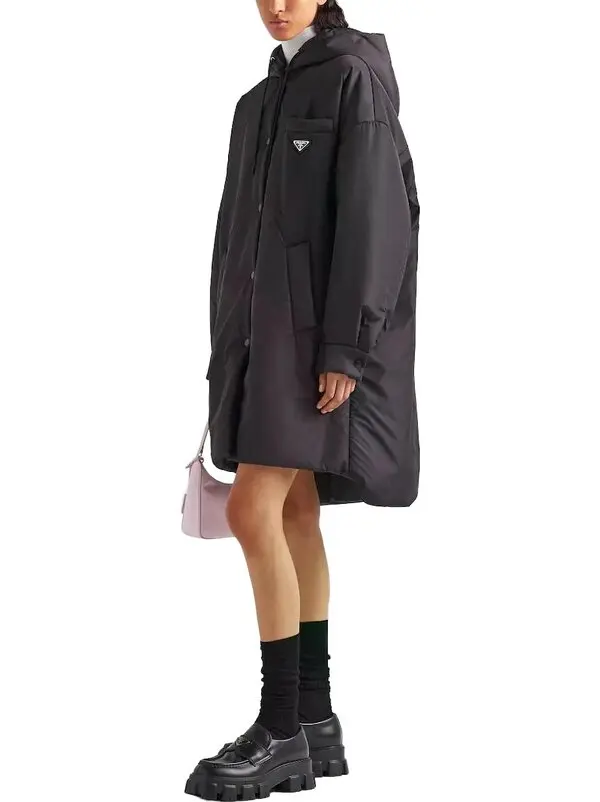 Prada Re-nylon Triangle-logo Raincoat - Black