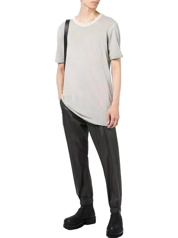 Boris Bidjan Saberi Round-neck Cotton T-shirt - Grey