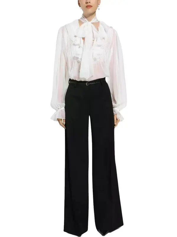 Dolce & Gabbana Wide-leg Tailored Trousers - Black