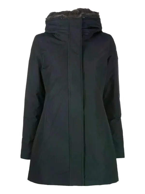 Woolrich Logo-patch Zip-up Hoodie - Blue