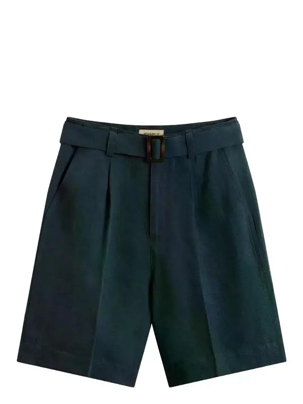 Woolrich Belted Drapey Shorts - Blue