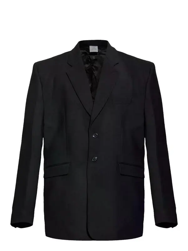 Vetements Embroidered Blazer - Black