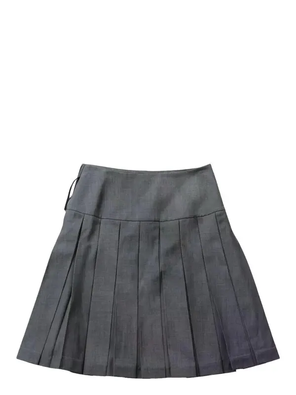 SHUSHU/TONG Wool-blend Pleated Skirt - Grey