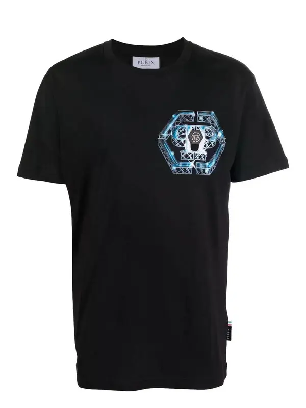 Philipp Plein Logo Print T-shirt - Black