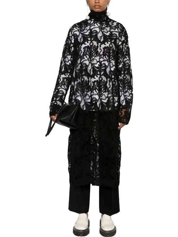 Fabiana Filippi Lace Midi Dress - Black