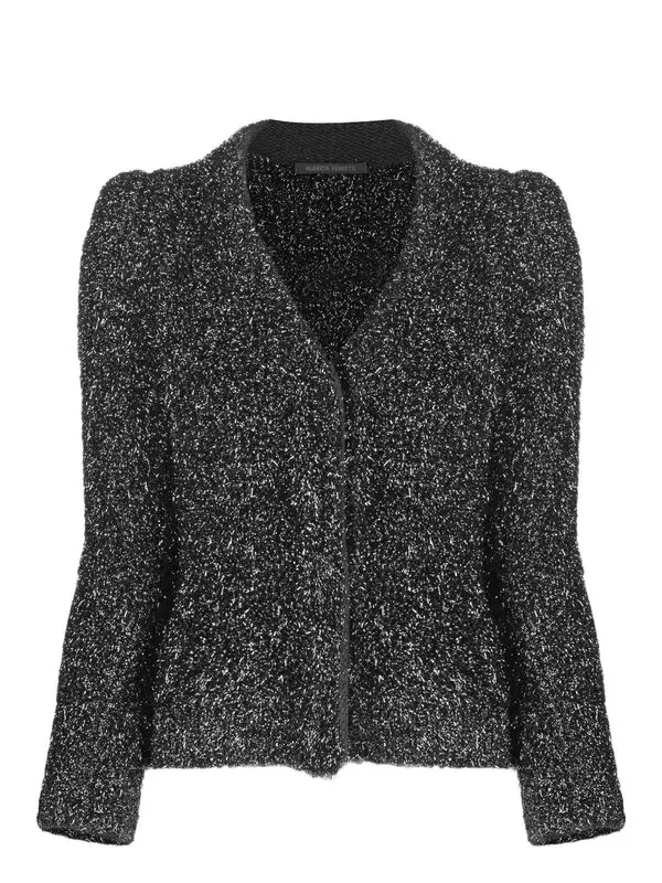Alberta Ferretti Metallic Knitted Jacket - Grey