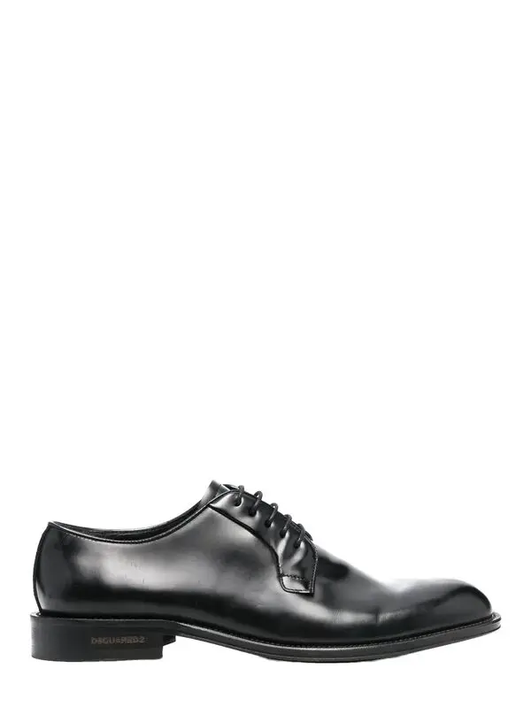 Dsquared2 Polished Leather Derby Shoes - Black
