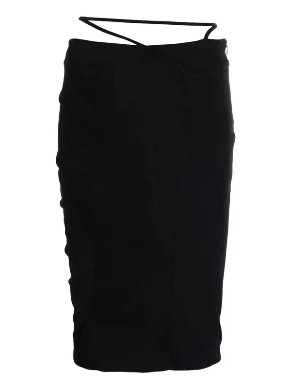 Gauge81 Dayton Ruched Pencil Skirt - Black