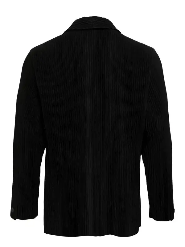 Issey Miyake Plissé-effect Single-breasted Blazer - Black