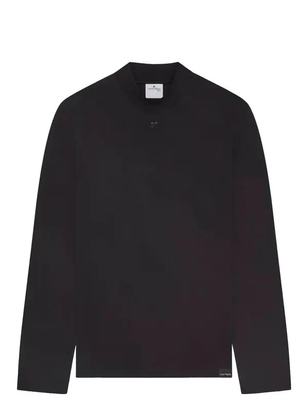 COURREGES Logo-appliqué Sweatshirt - Black