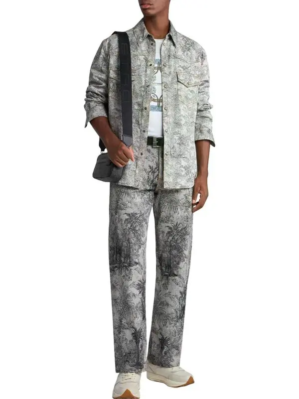 Etro Linen Denim Shirt Jacket - Grey