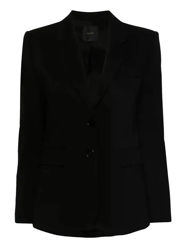 Pinko Ruota Blazer With Notched Lapels - Black