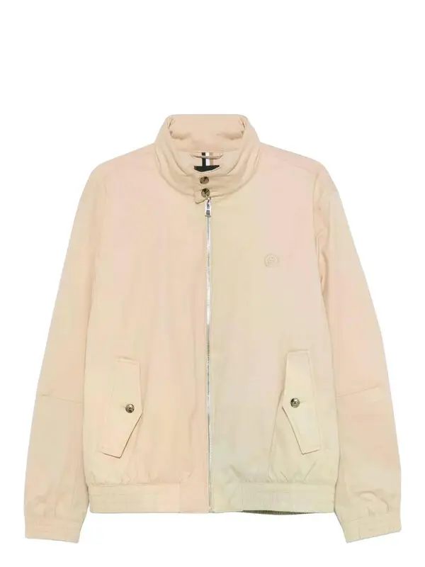 BOSS Embroidered-double B Bomber Jacket - Neutrals
