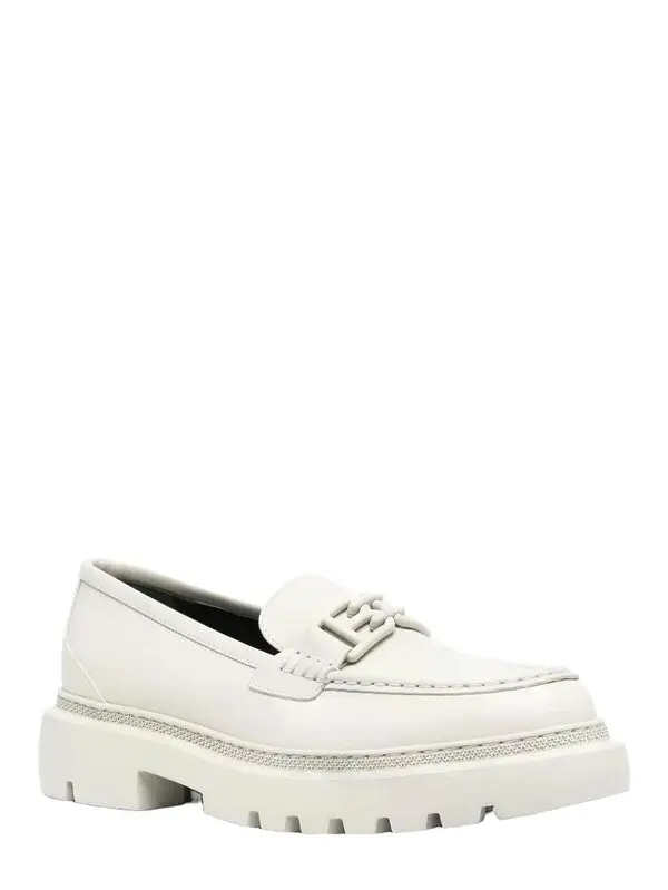 Bally Tonal Logo-plaque Loafers - Neutrals