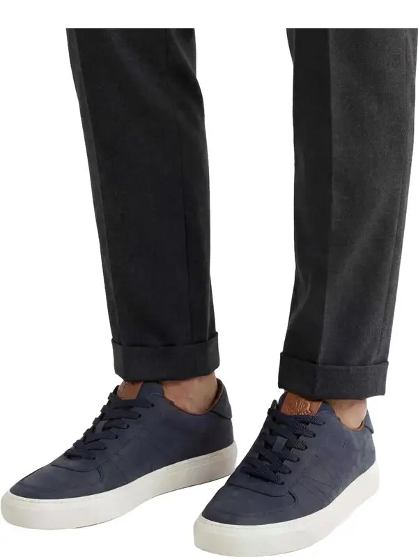 Moncler Monclub Leather Sneakers - Blue
