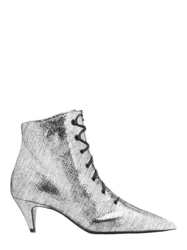 Saint Laurent Tone Kiki Boots - Silver
