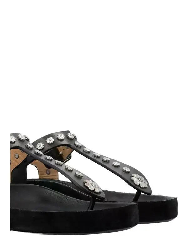 Isabel Marant Étoile Enore Studded Leather Sandals - Black