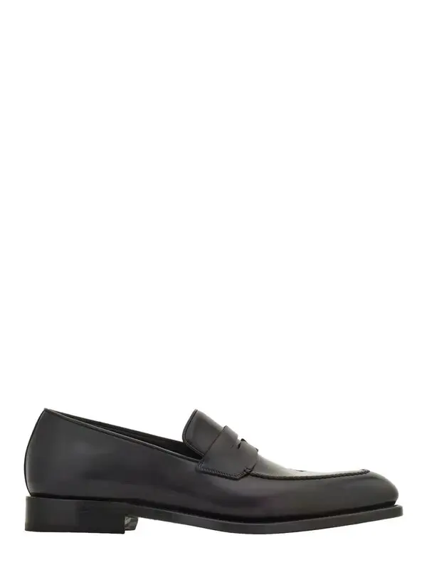 FERRAGAMO Tramezza Penny Loafers - Black