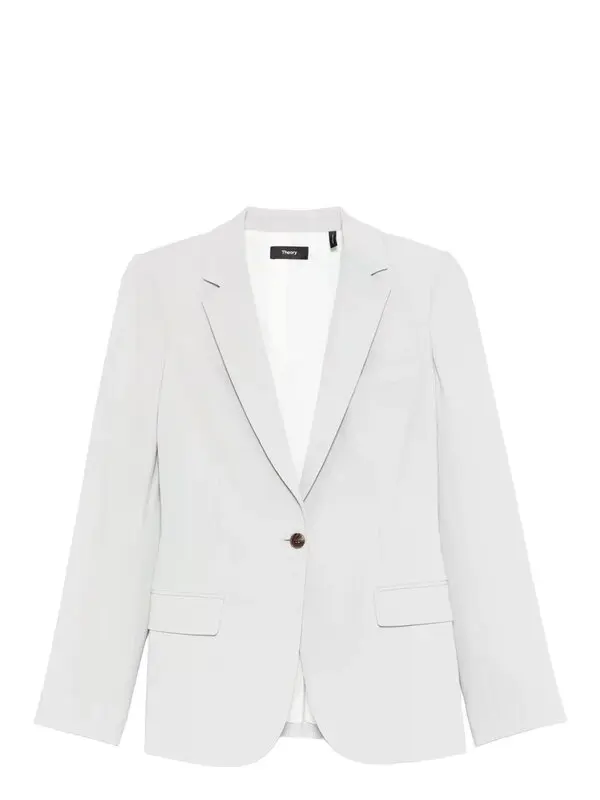 Theory Crepe Blazer - Silver