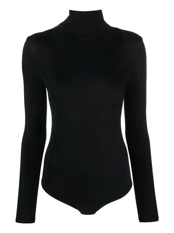 Wolford Roll-neck Long-sleeve Bodysuit - Black