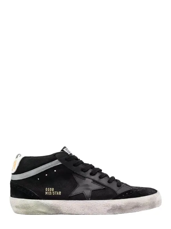 GOLDEN GOOSE Mid-star High-top Sneakers - Black