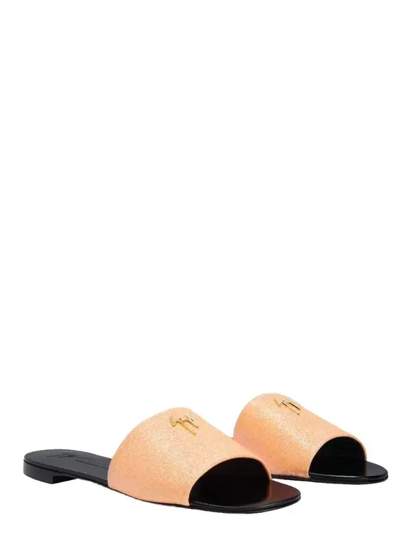 GIUSEPPE ZANOTTI Shirley Glitter Sandals - Orange
