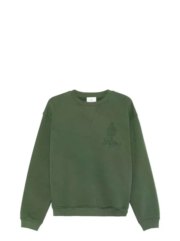 FRAME Embroidered-logo Sweatshirt - Green