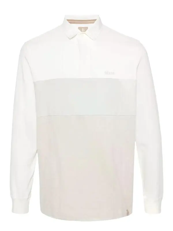 Boggi Milano Embroidered-logo Cotton Polo Shirt - Neutrals