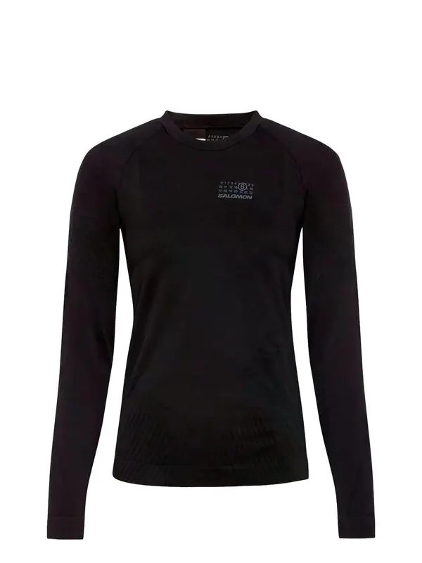MM6 MAISON MARGIELA X SALOMON Long Sleeve Logo Top - Black