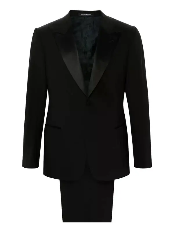 Emporio Armani Single-breasted Suit - Black